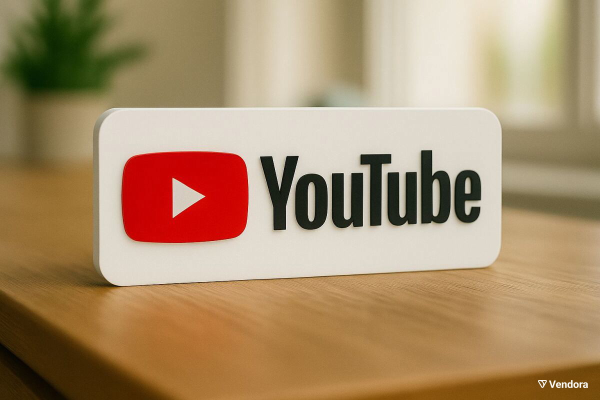 Λογότυπο Youtube καινούργιο, διάσταση 20εκ. - € 8,00 - Vendora.gr