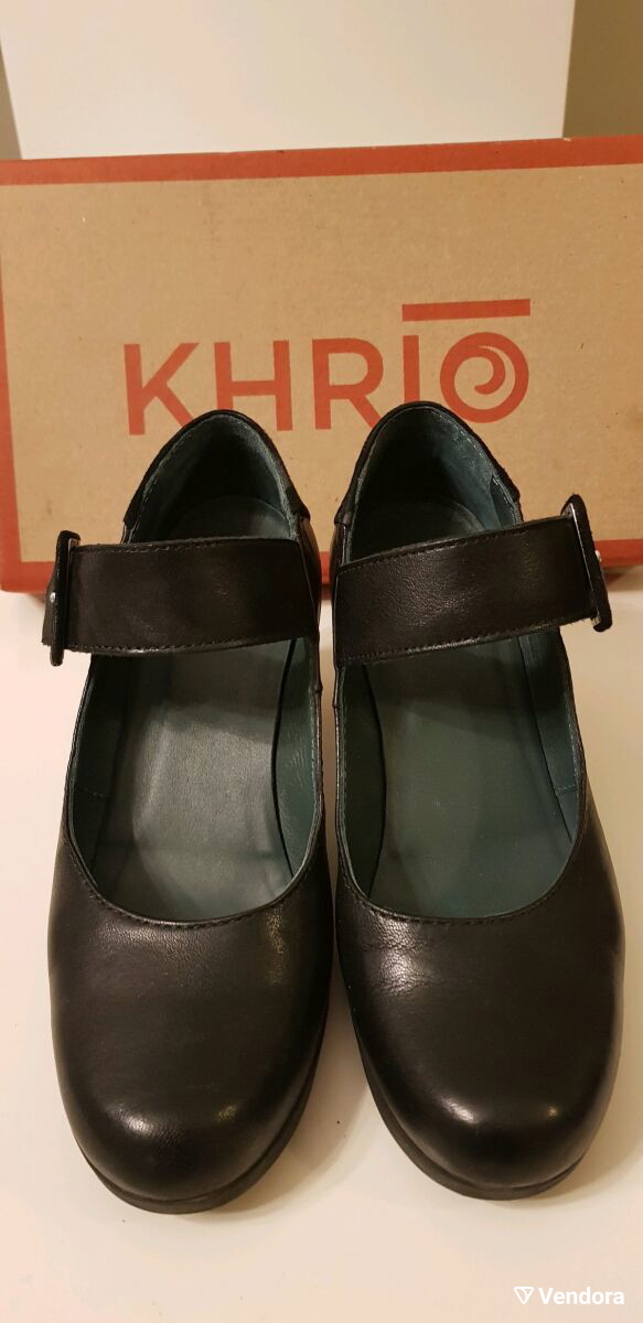 Γόβες Khrio δερμάτινες μαύρες σαν… - € 40,00 - Vendora.gr
