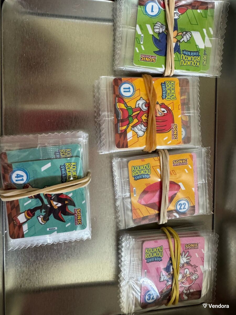 Αυτοκόλλητα Koukouroukou Sonic καινούργια - € 0,20 - Vendora.gr