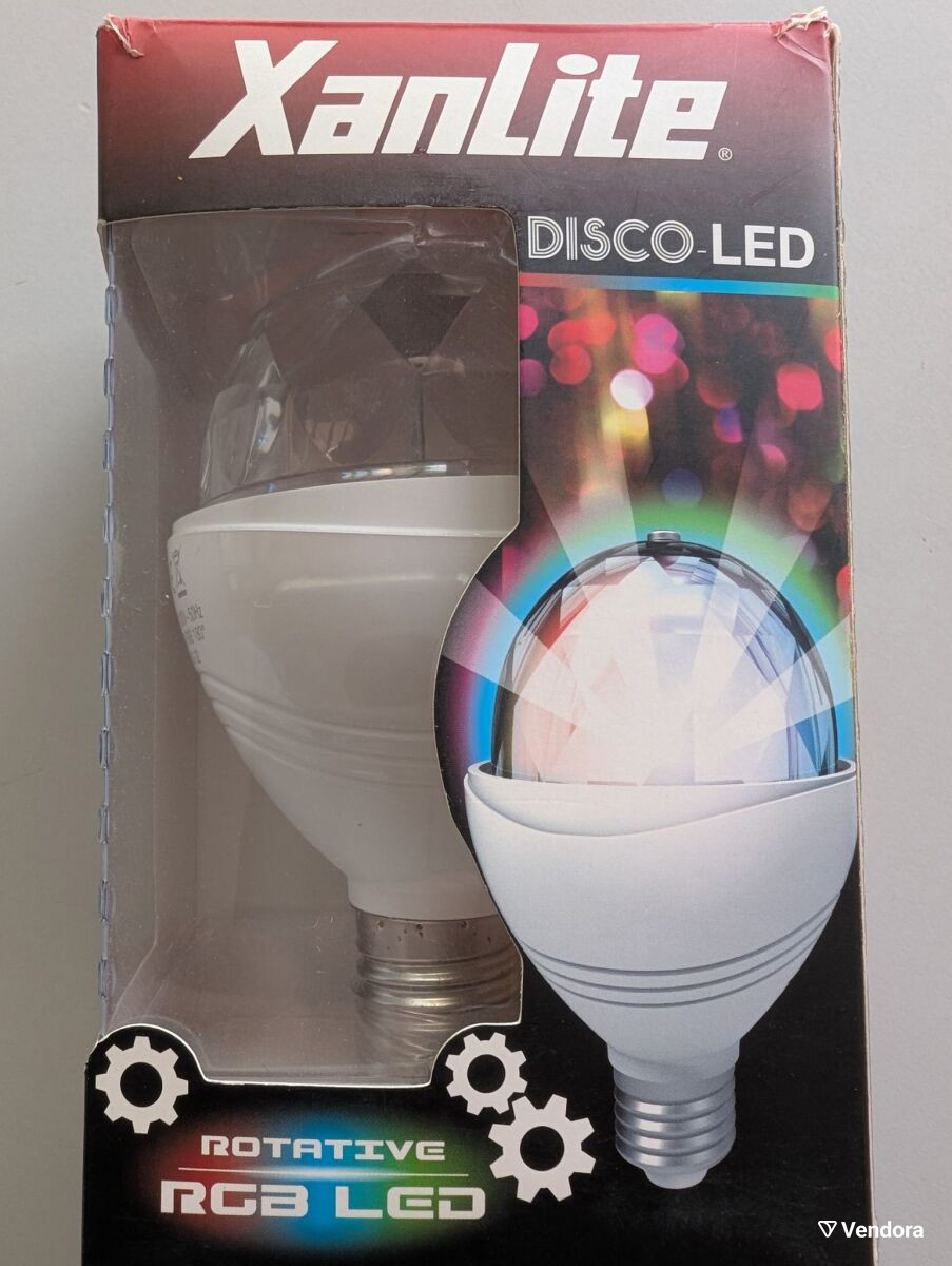 LED λάμπα disco A60 E27 3W με κινητό RGB… - € 8,00 - Vendora.gr