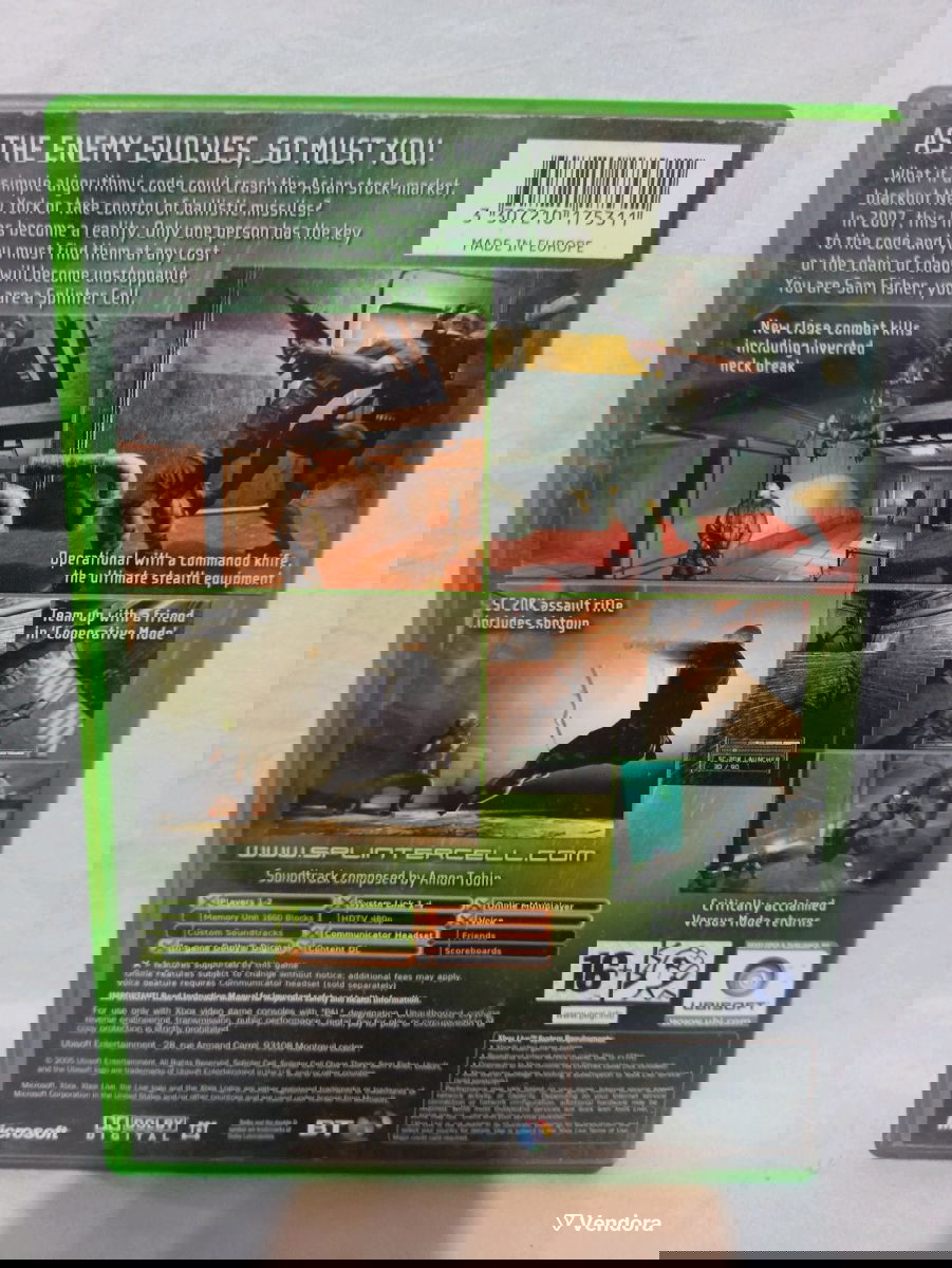 SPLINTER CELL CHAOS THEORY XBOX CLASSIC GAME - € 12,50 - Vendora