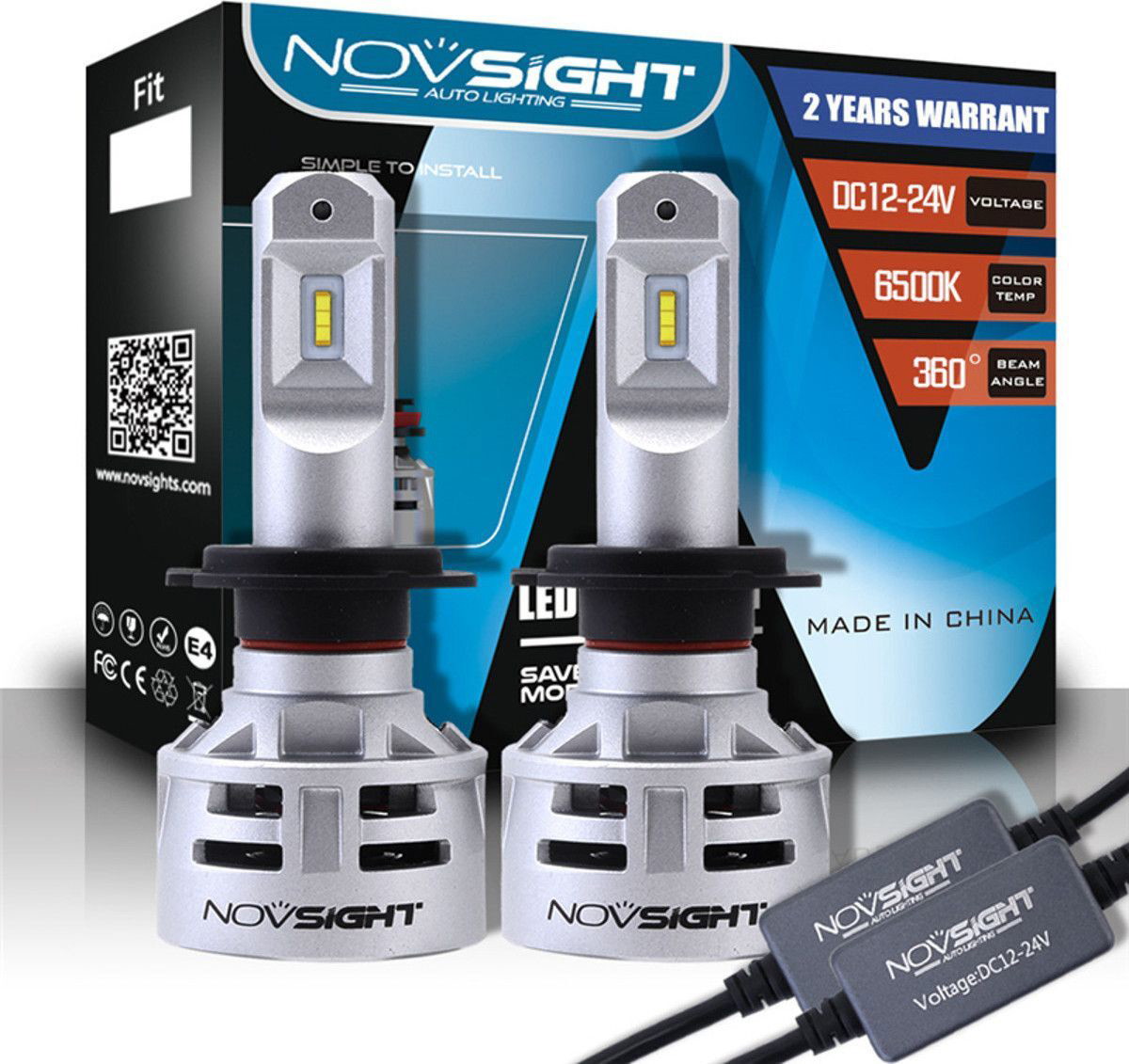 NovSight Λάμπες Αυτοκινήτου H7 LED 6500K… - € 25,00 - Vendora.gr
