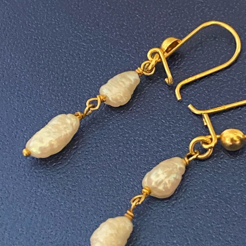 Vintage χειροποίητα χρυσά σκουλαρίκια… - € 180,00 - Vendora.gr