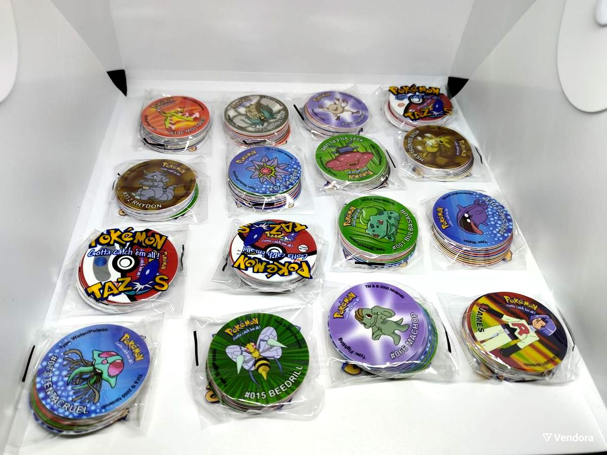 Πληρης Συλλογη Πρωτη Εκδοση Pokemon Tazos -… - € 80,00 - Vendora