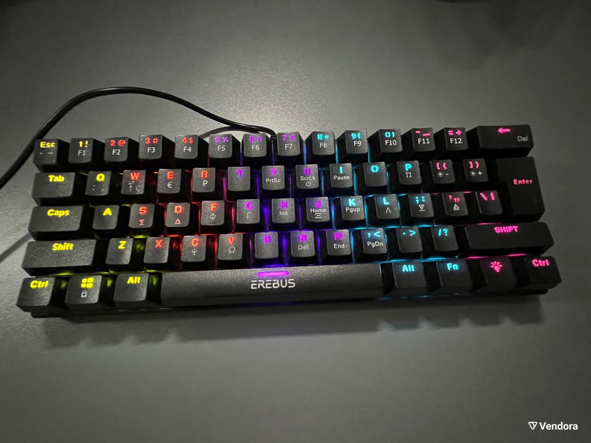 Erebus Black RGB Gaming 60% Keyboard - € 21,99 - Vendora