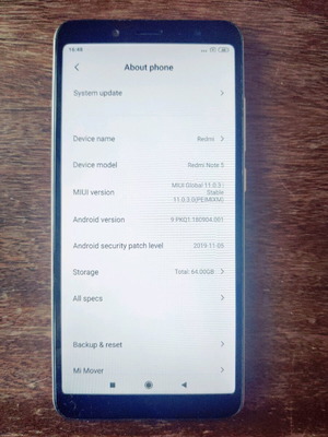 Xiaomi Redmi Note 5 64GB/4GB Android 9… - € 45,00 - Vendora.gr