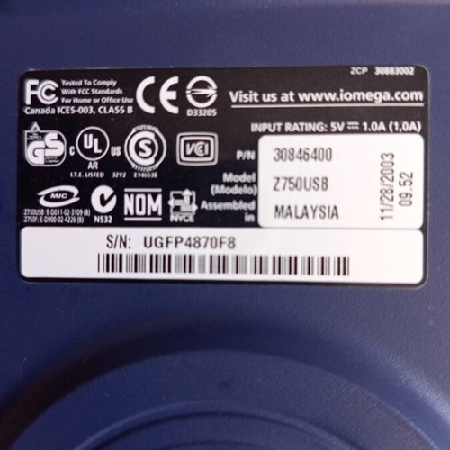 Zip drive Iomega 750MB σαν καινούργιο - € 120,00 - Vendora.gr