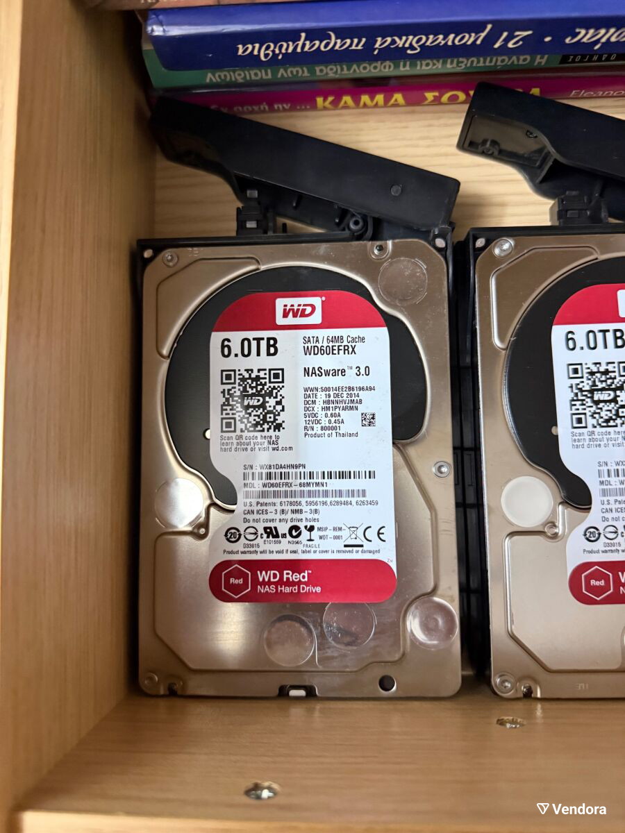 WD Red 6TB WD60EFRX σκληρός δίσκος NAS… - € 90,00 - Vendora.gr