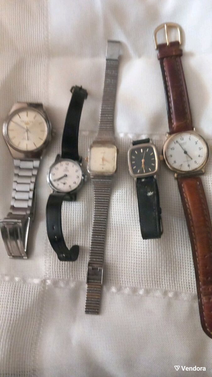 Ρολόγια χειρός vintage μεταχειρισμένα,… - € 48,00 - Vendora.gr