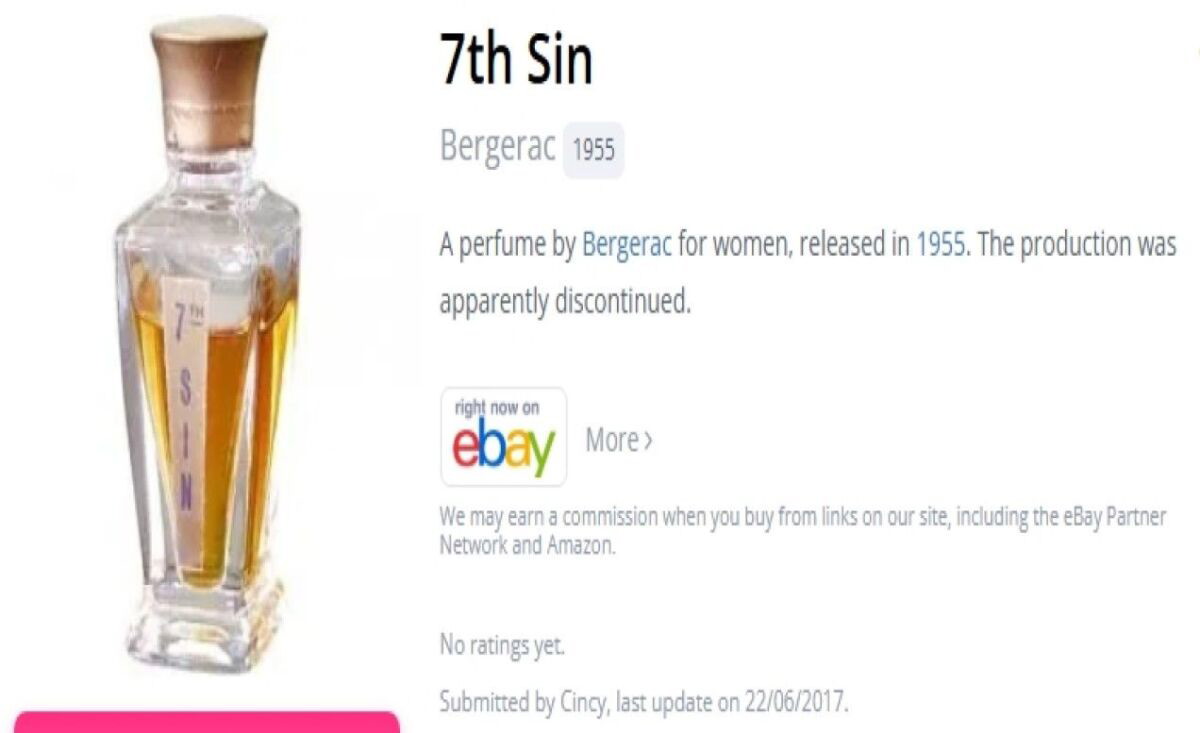 σπανιο γυναικειο 7th Sin by Bergerac, 75ml - € 45,00 - Vendora.gr