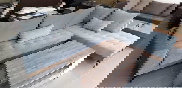 Καναπες 280 χ 220 με βαση απο ξυλο δρυς - € 950,00 - Vendora