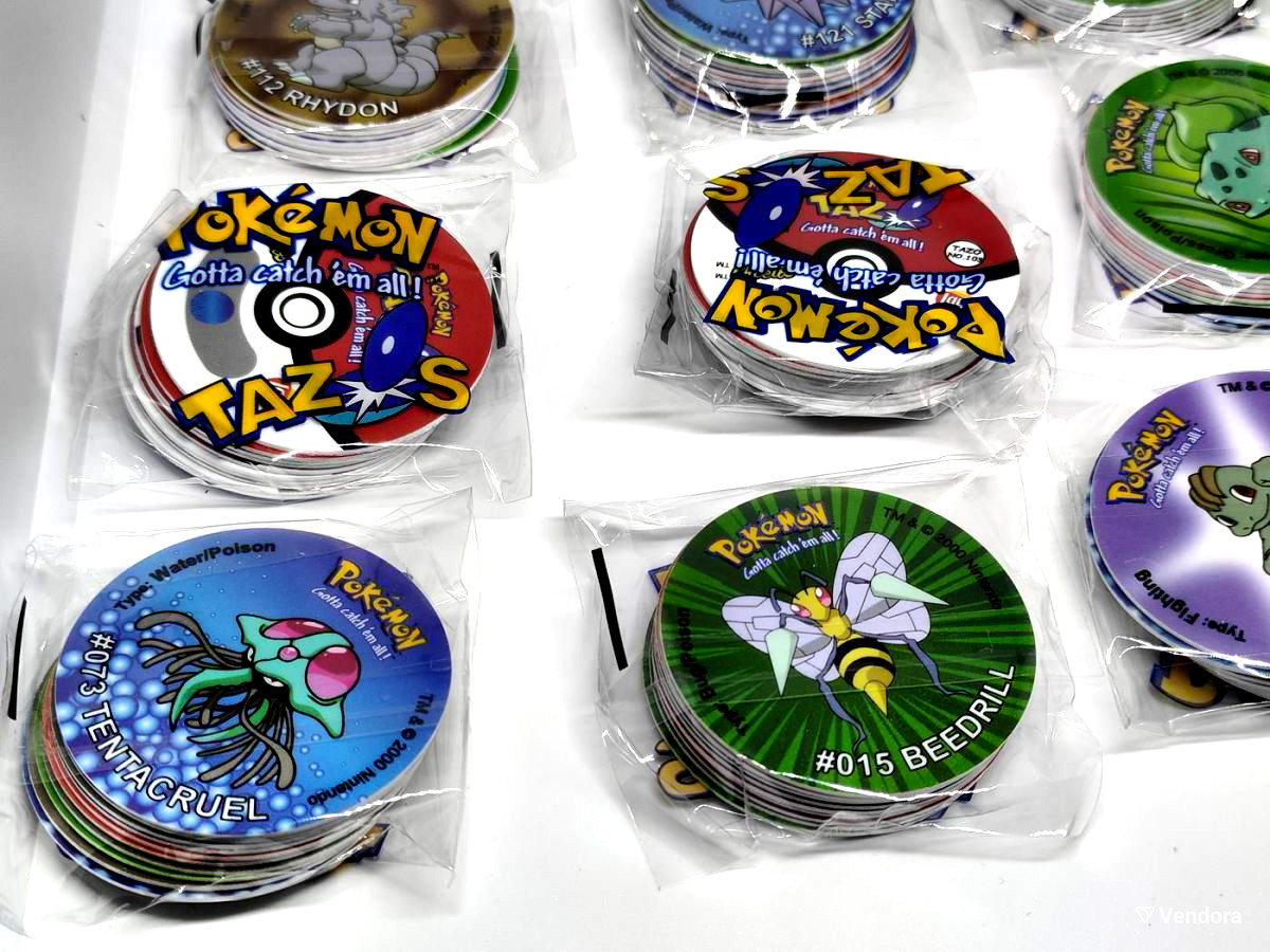 Πληρης Συλλογη Πρωτη Εκδοση Pokemon Tazos -… - € 80,00 - Vendora