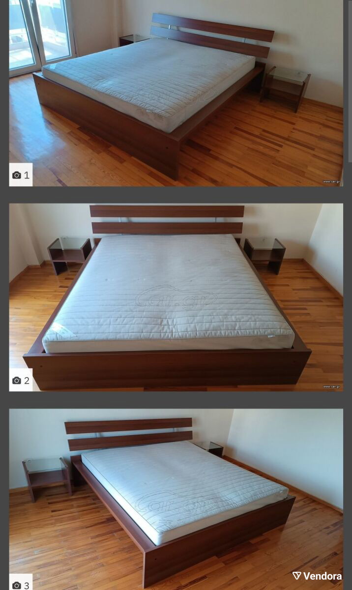 Σετ κρεβατοκάμαρας IKEA HOPEN με στρώμα… - € 300,00 - Vendora.gr