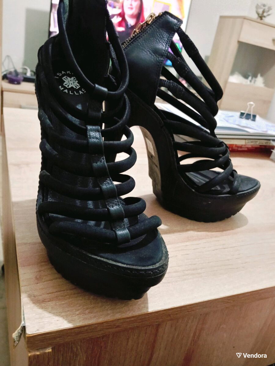 Tsakiris Mallas πέδιλα πλατφόρμες μαύρα… - € 20,00 - Vendora.gr