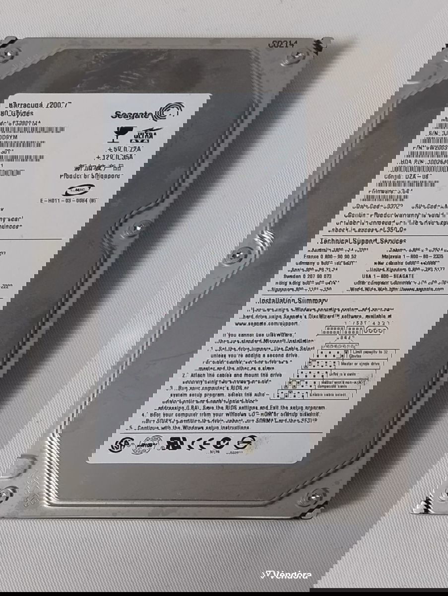 HDD Seagate Barracuda IDE 80GB… - € 25,00 - Vendora.gr