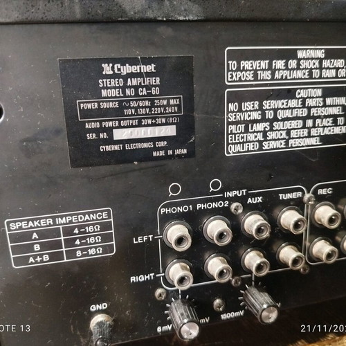 Ενισχυτής Cybernet CA-60 μεταχειρισμένος - € 150,00 - Vendora.gr