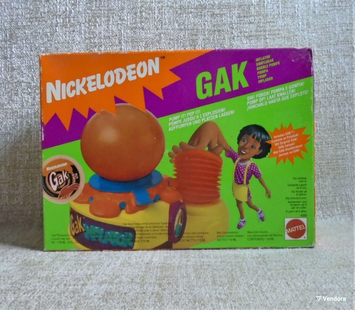 Nickelodeon Gak Inflator Mattel 1992… - € 25,00 - Vendora.gr