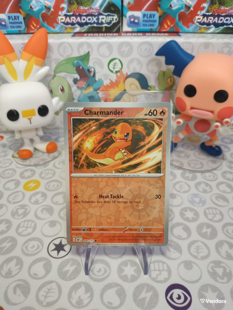 Pokemon Card Charmander (OBF 026) σαν… - € 0,50 - Vendora.gr
