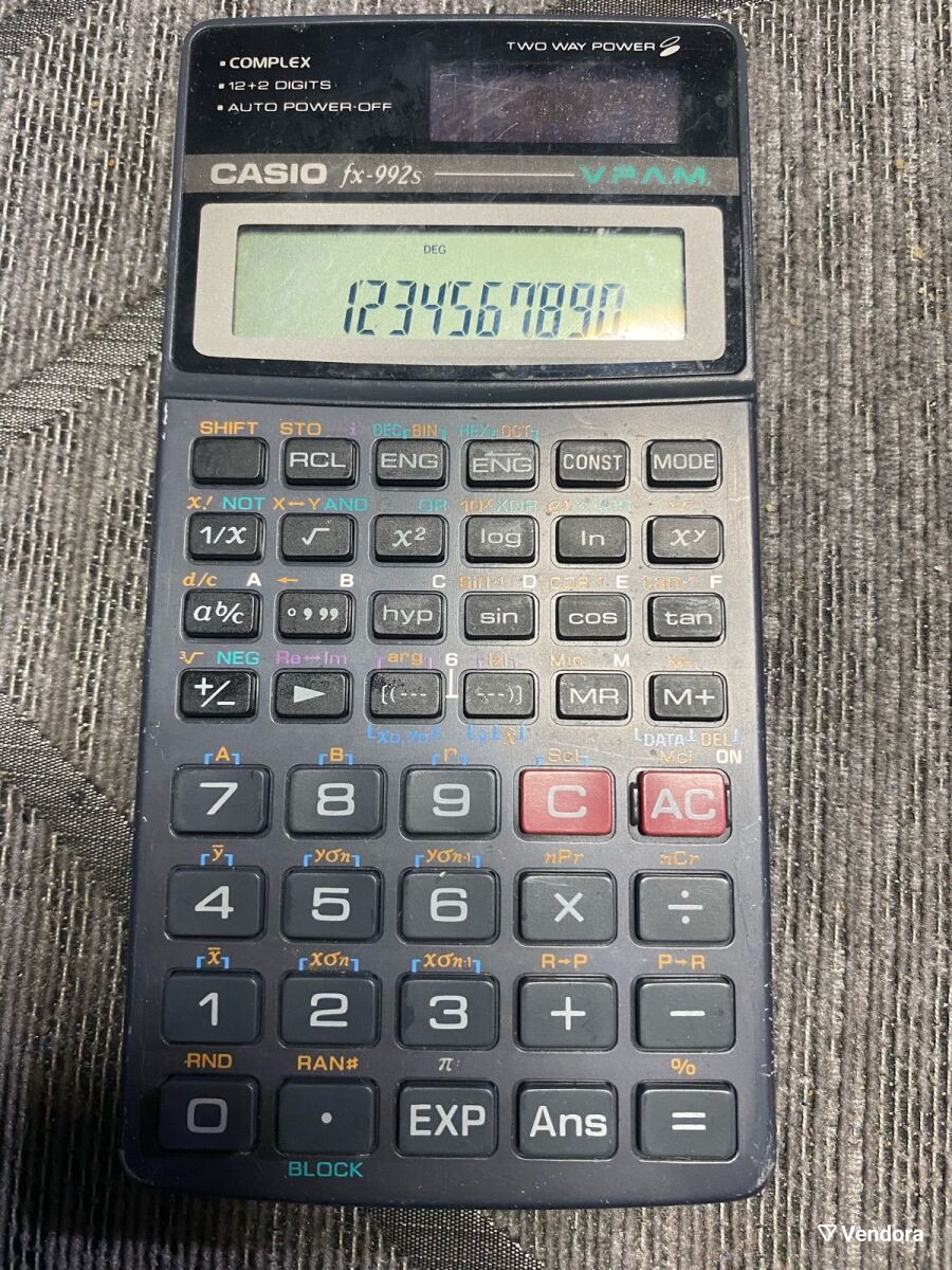 Casio fx-992sV.P.Λ.M. μεταχειρισμένη… - € 8,00 - Vendora.gr