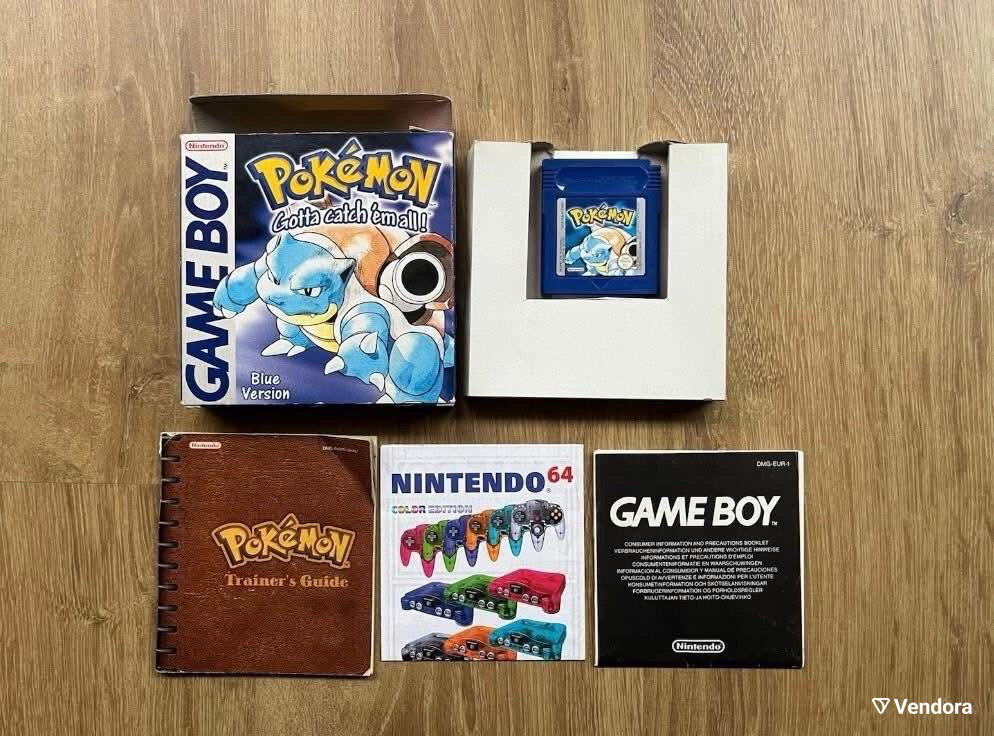Gameboy Pokémon Blue πλήρης σαν… - € 230,00 - Vendora.gr