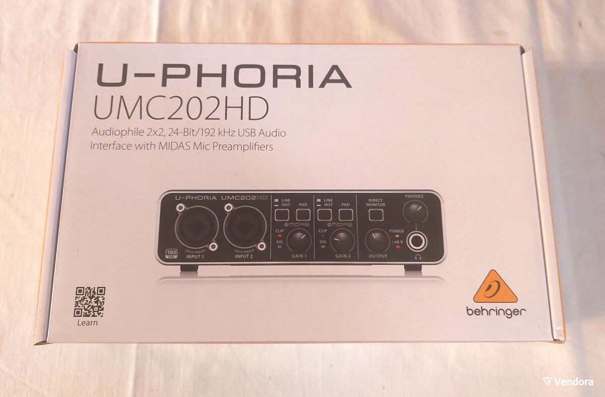 Behringer U-Phoria UMC202HD Εξωτερική… - € 76,00 - Vendora.gr