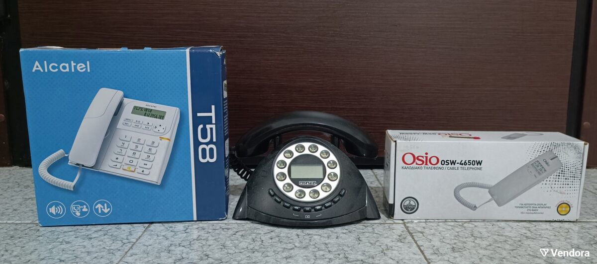 Ενσύρματα τηλέφωνα Alcatel T58 και Osio… - € 16,00 - Vendora.gr