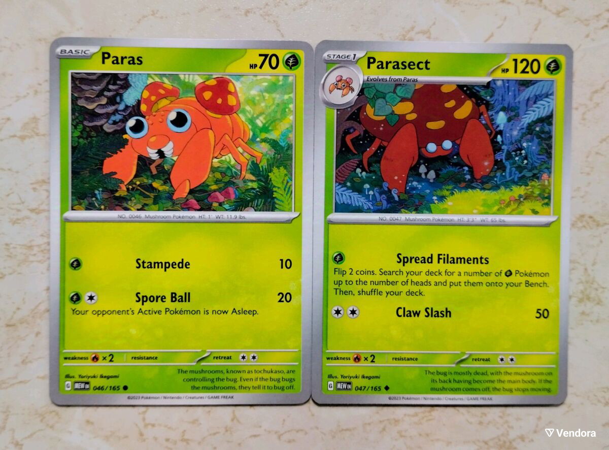 Pokemon card Paras - Parasect σαν… - € 1,50 - Vendora.gr