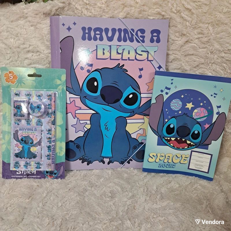 Σετ Stitch καινούργιο με σχολικά είδη και… - € 6,00 - Vendora.gr