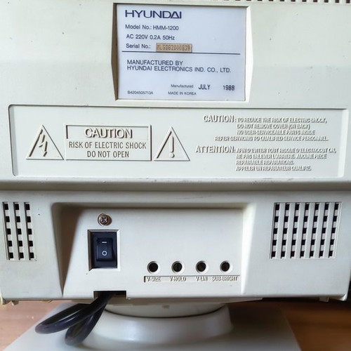 EGA CRT Monitor Hyundai Monochrome… - € 100,00 - Vendora.gr