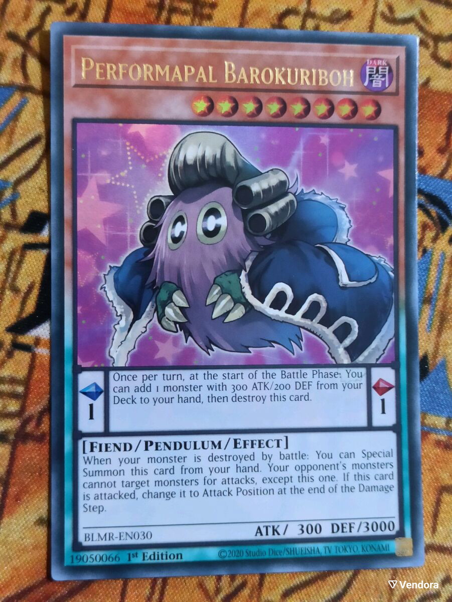 Performapal Barokuriboh κάρτα Yu-Gi-Oh!… - € 0,50 - Vendora.gr