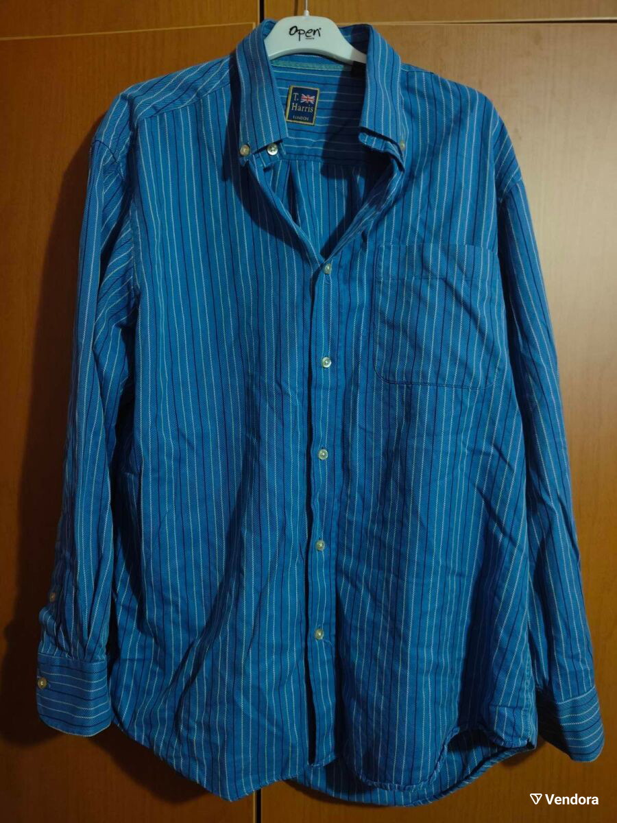 Ριγέ πουκάμισο T. Harris London μέγεθος L… - € 8,00 - Vendora.gr