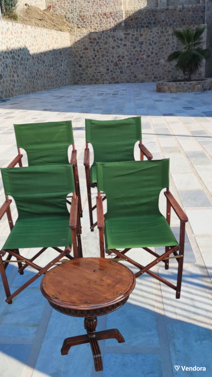 Σετ Πολυθρόνες Σκηνοθέτη και Τραπέζι -… - € 160,00 - Vendora.gr