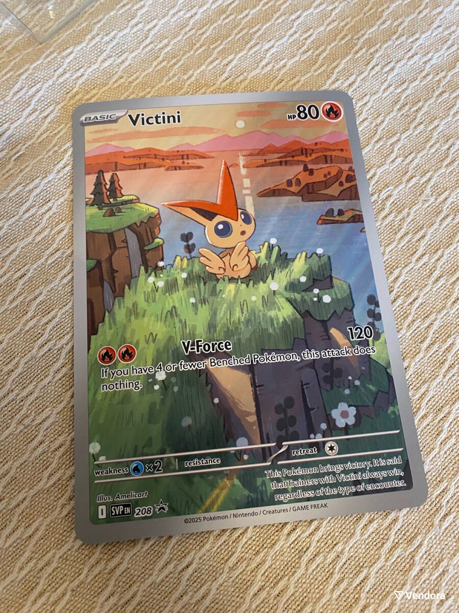 Victini Pokemon Jumbo card σαν καινούργια - € 3,00 - Vendora.gr