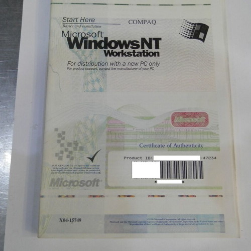 Microsoft Windows NT Workstation DSP OEM… - € 20,00 - Vendora.gr