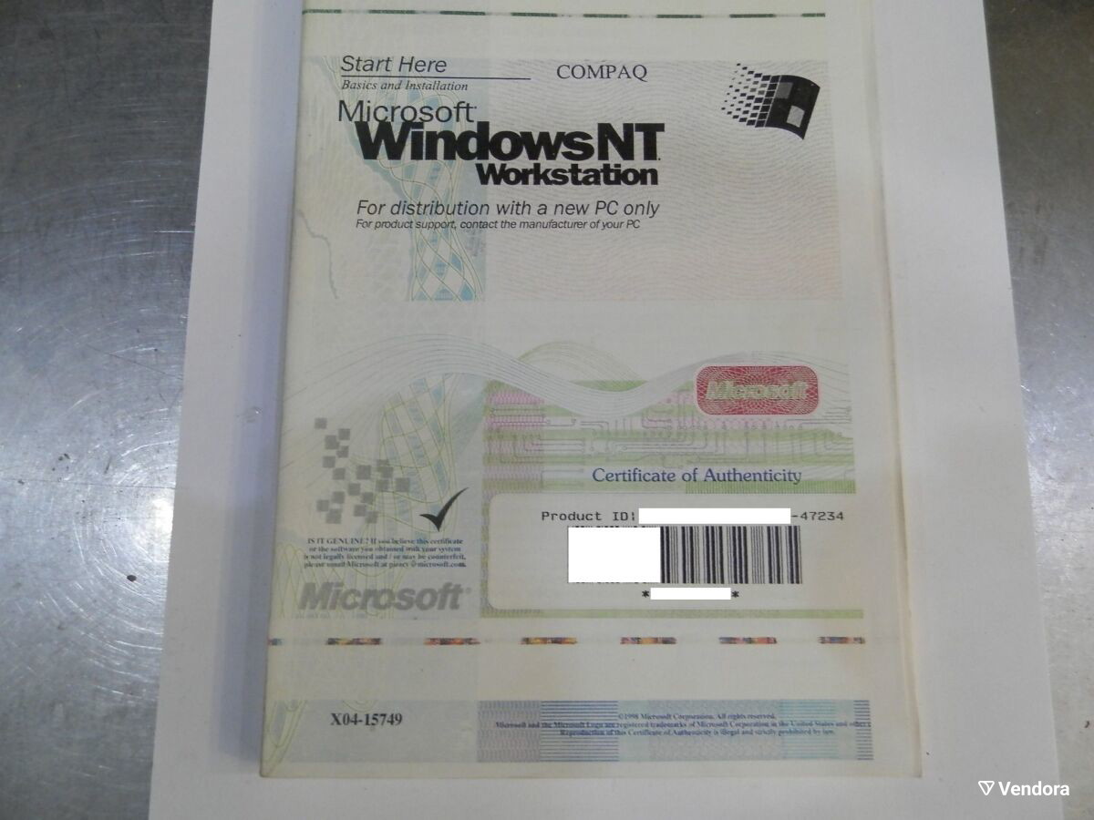 Microsoft Windows NT Workstation DSP OEM… - € 20,00 - Vendora.gr