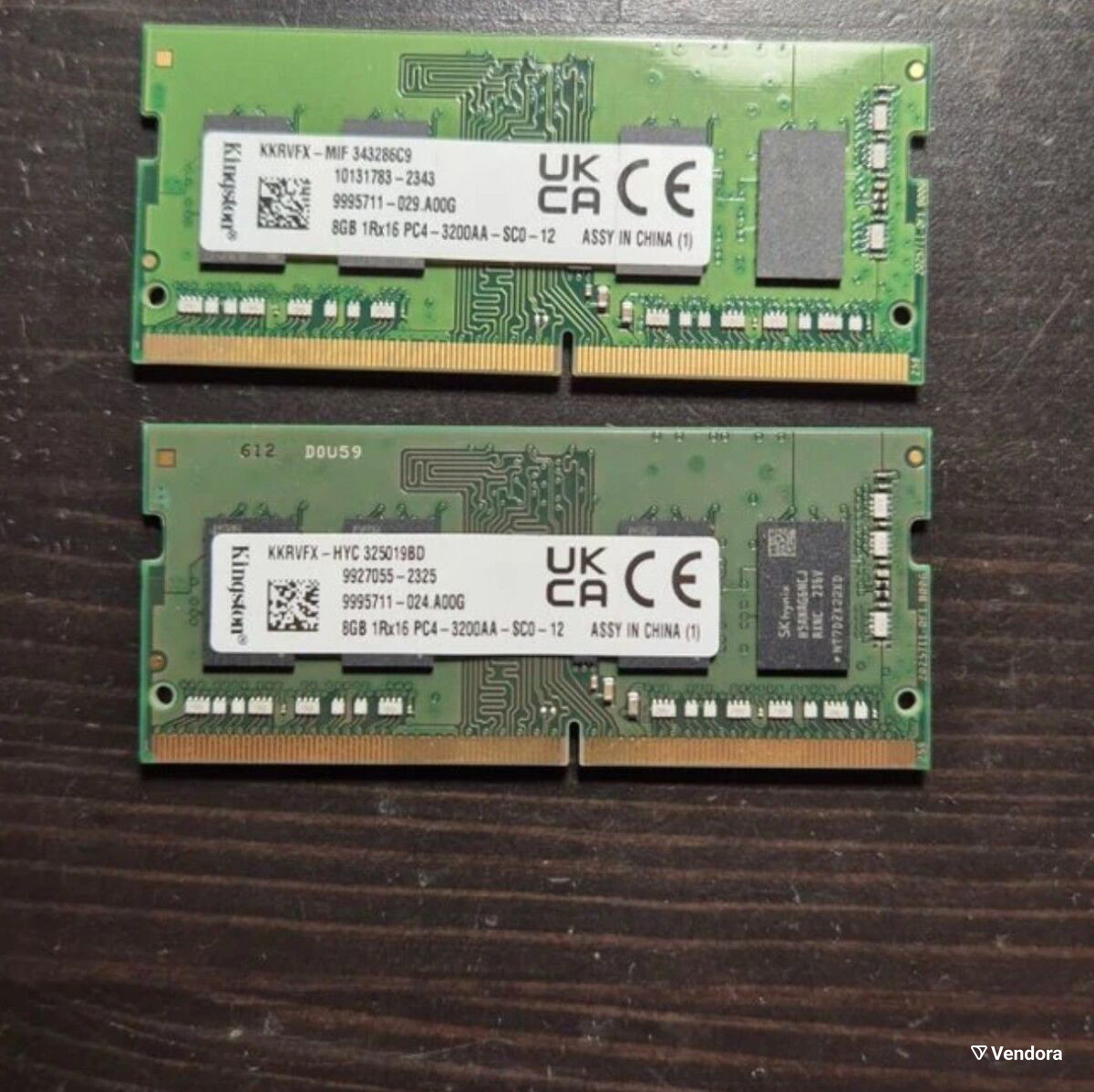 Kingston RAM DDR4 1 τεμάχιο x 8GB 3200… - € 10,00 - Vendora.gr