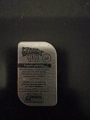 Brainrot metal tag #68 σαν καινούργιο - € 0,50 - Vendora.gr