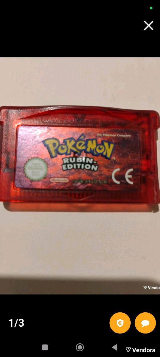 Pokemon Rubin Edition κασέτα σε μέτρια… - € 30,00 - Vendora.gr