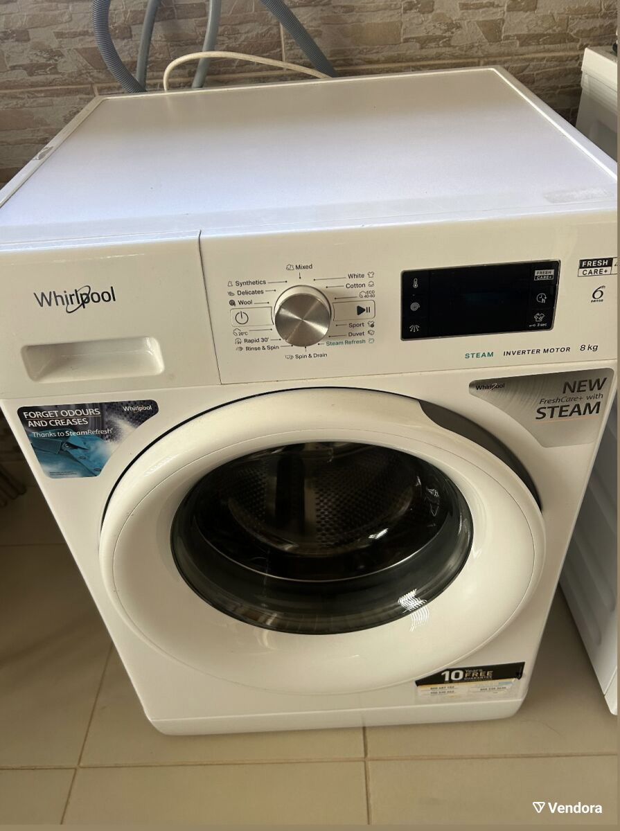Πλυντήριο ρούχων Whirlpool 8kg σε… - € 280,00 - Vendora.gr